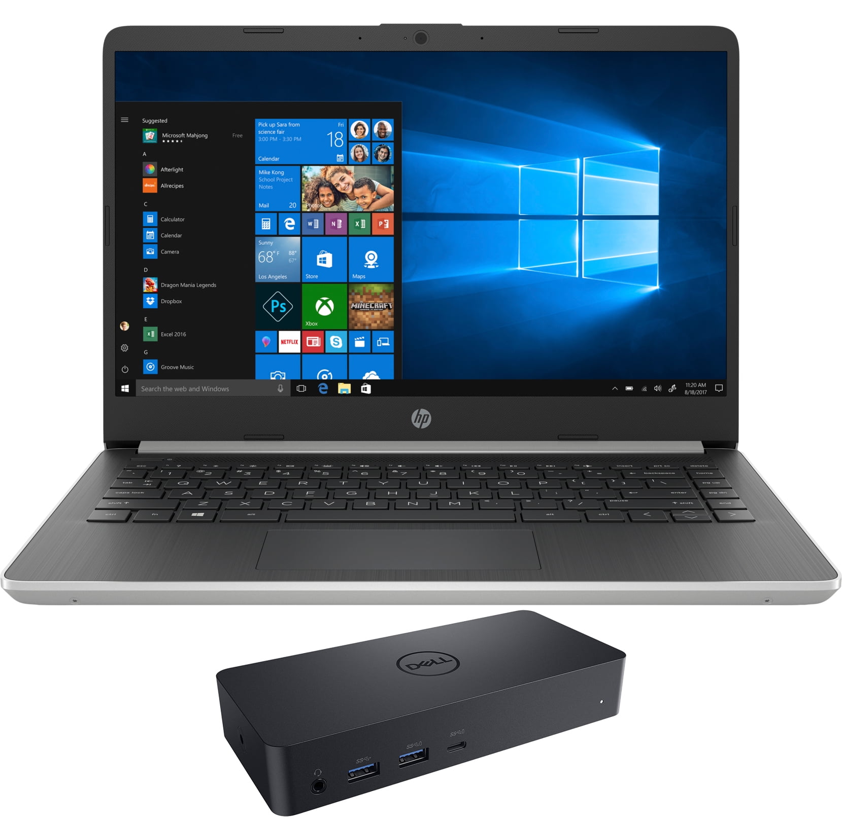 HP 14-dq0005cl Home Office Laptop (Intel Pentium N5000 4-Core, 14.0in ...