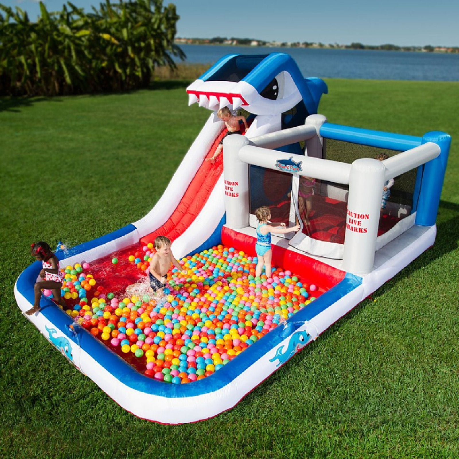 Blast Zone Shark Park Inflatable Play Park - Walmart.com