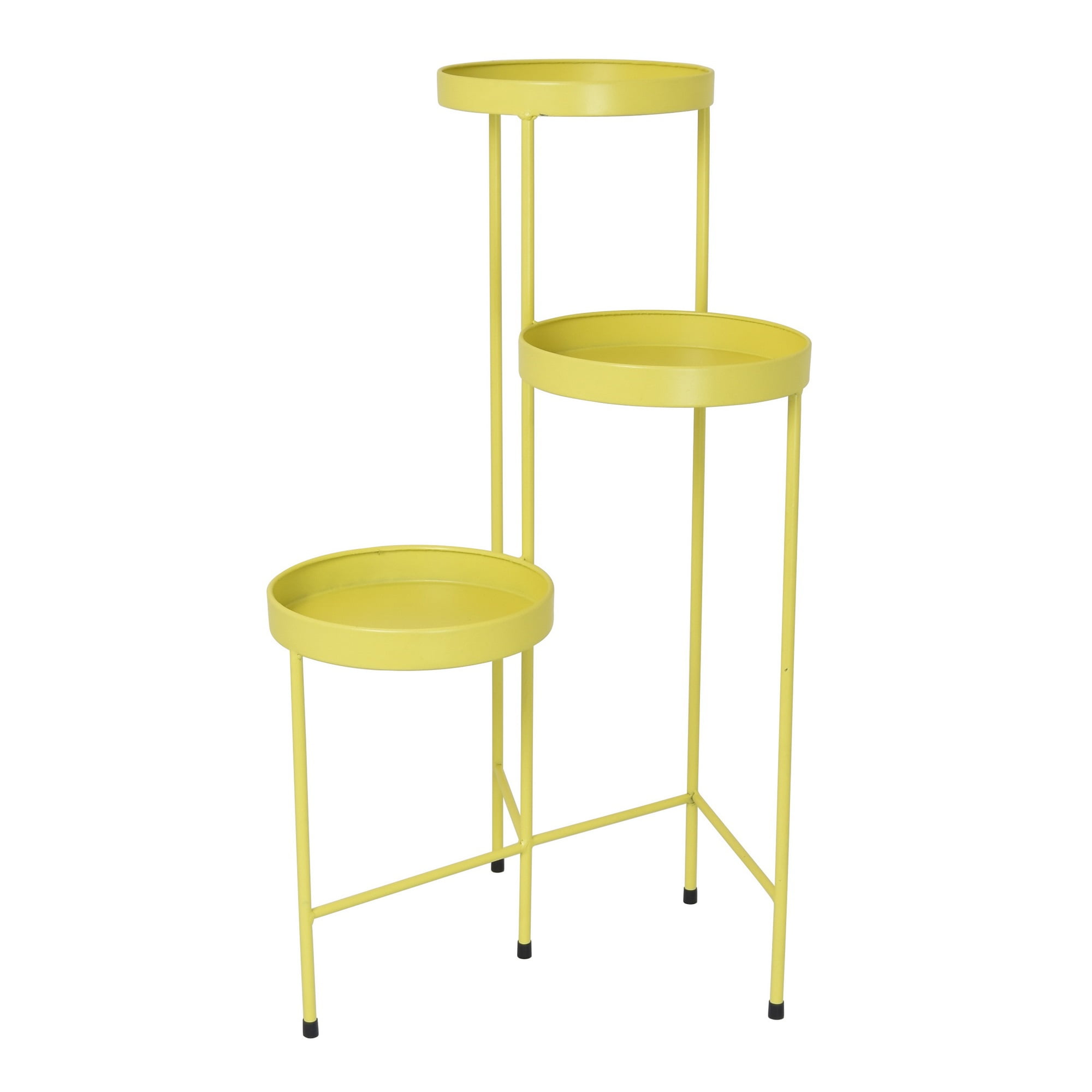 Plutus 3 Tier Modern Metal Plant Stand in Yellow - Walmart.com