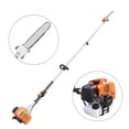 2-Stroke 52CC Gas Powered Straight Shaft Brush Cutter Pole Saw Hedge ...