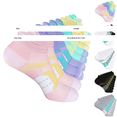 5 Pairs of Women's Ankle Socks Breathable and Moisture-Wicking Shock ...