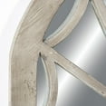 DecMode 36" x 44" Beige Window Pane Inspired Wall Mirror with Arched ...
