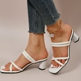 Ruyang Braided Sandals for Women Stylish Square Toe Braided Heels for ...