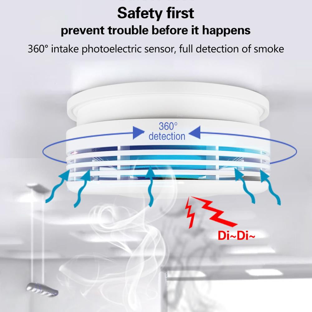 Detector de alarma de humo de fuego Tuya WiFi Detector de humo de alta ...