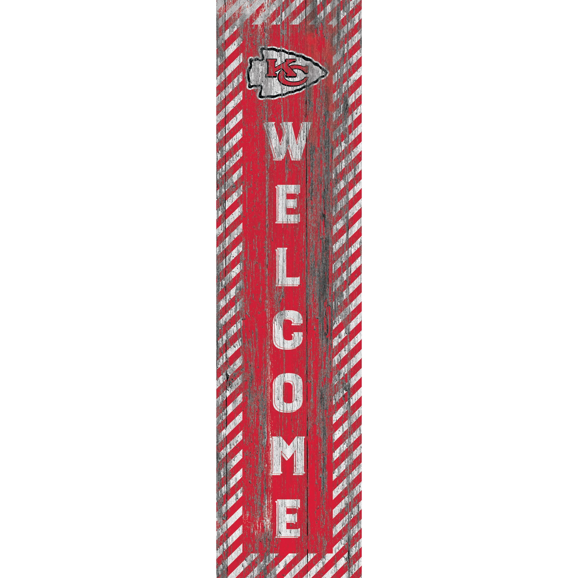Kansas City Chiefs 12'' x 48'' Door Leaner Welcome Sign - Walmart.com ...