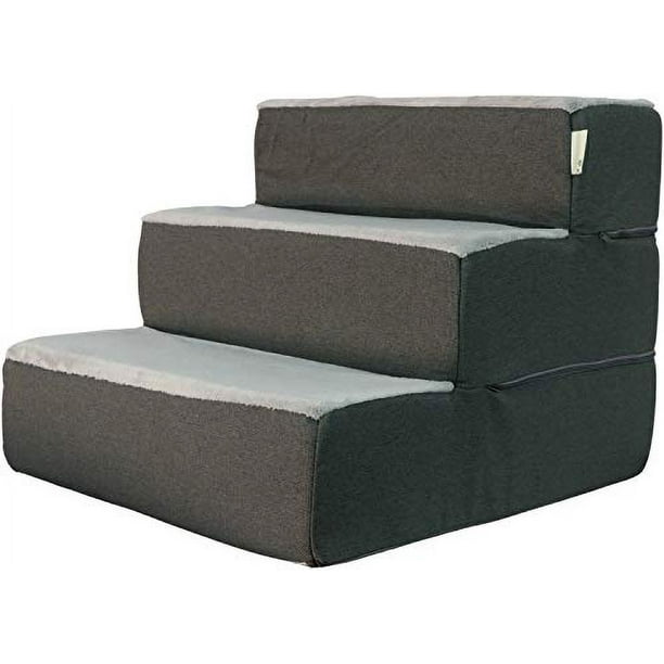 Zinus 3 Step Easy Pet Stairs/Pet Ramp/Pet Ladder/Grey, Small PS-C2115C ...