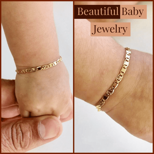 Newborn Baby/Childrens Boys/Girls Gold Filled Baby Bracelet Valentino ...