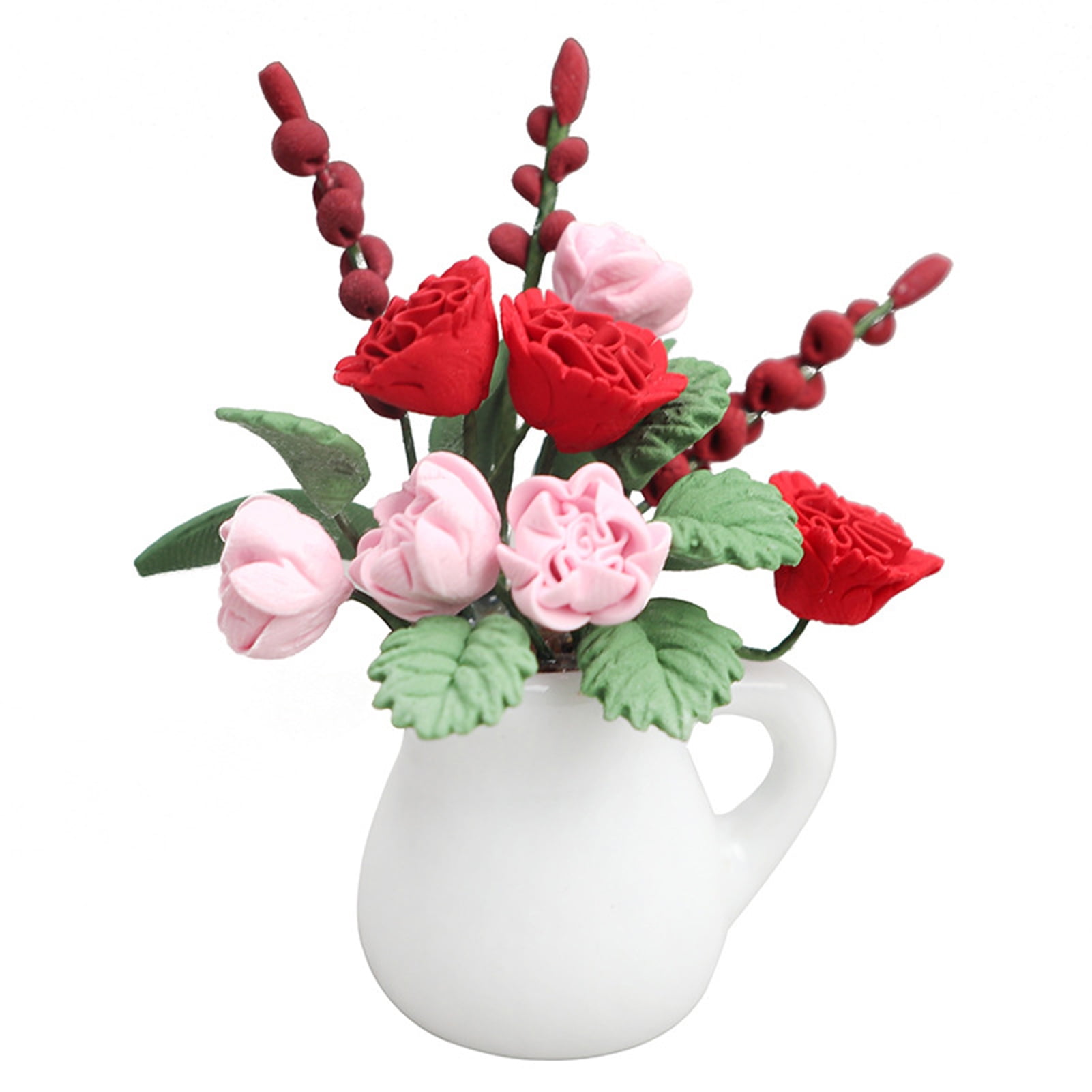 Skindy 1:12 Doll House Vase Photography Props: Realistic Small Play ...