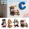 Cute Dog Bumper Stickers, 4.7 Inch Square Flesh-Colored Plastic, Adds ...