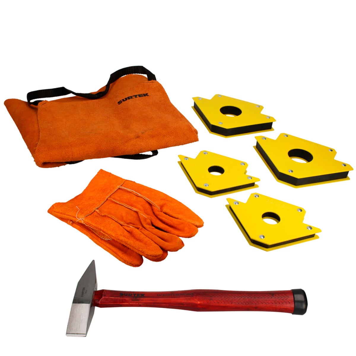 Kit Soldador Herrero Martillo Escuadras Mandil 7 Pzas Surtek JSC7 ...