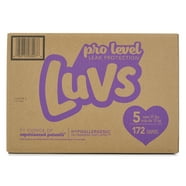 Luvs Pro Level Overnight Leak Protection Diapers, Size 5, 148 Count ...