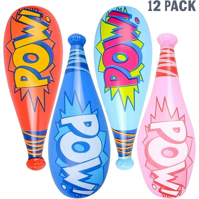 Inflatable Baseball Bats Pack of 12 - 20 Pow Action Inflatable Pool ...