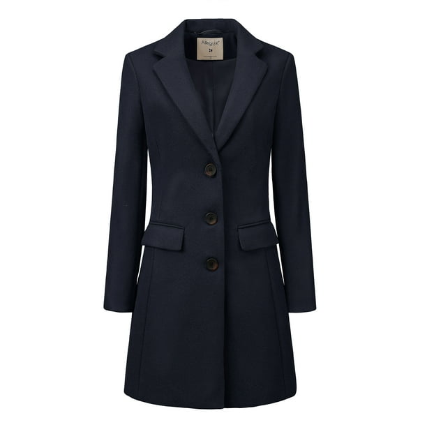 Unique Bargains Women's Notched Lapel Single Breasted Long Sleeves ...