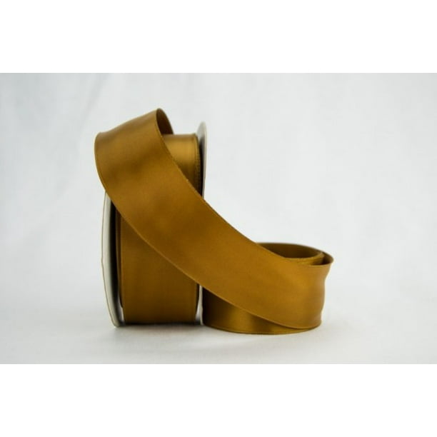 Ribbon Bazaar Wired Double Faced Satin 5/8 inch Antique Gold 25 yards ...