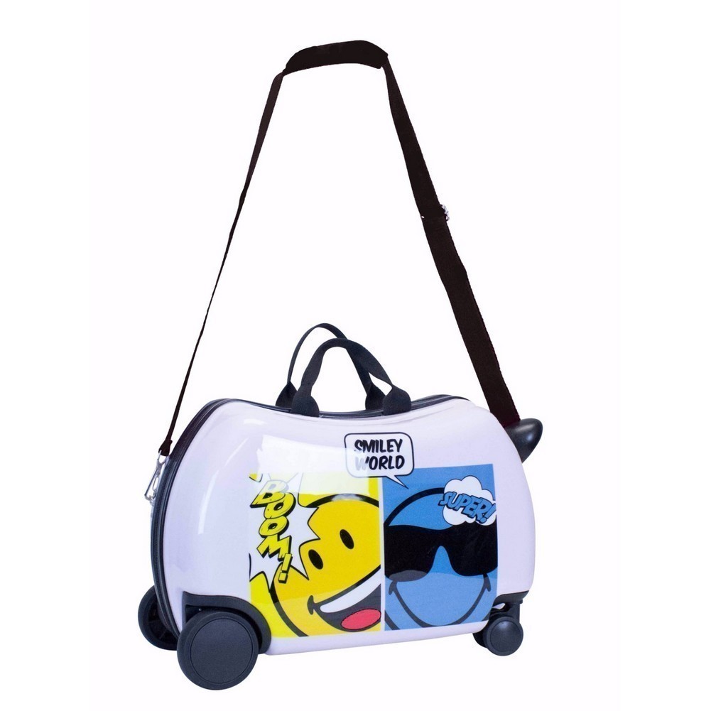 ATM Luggage Green Emoji Print Wheel Handle Carry-On PP "Comic" Cruizer ...