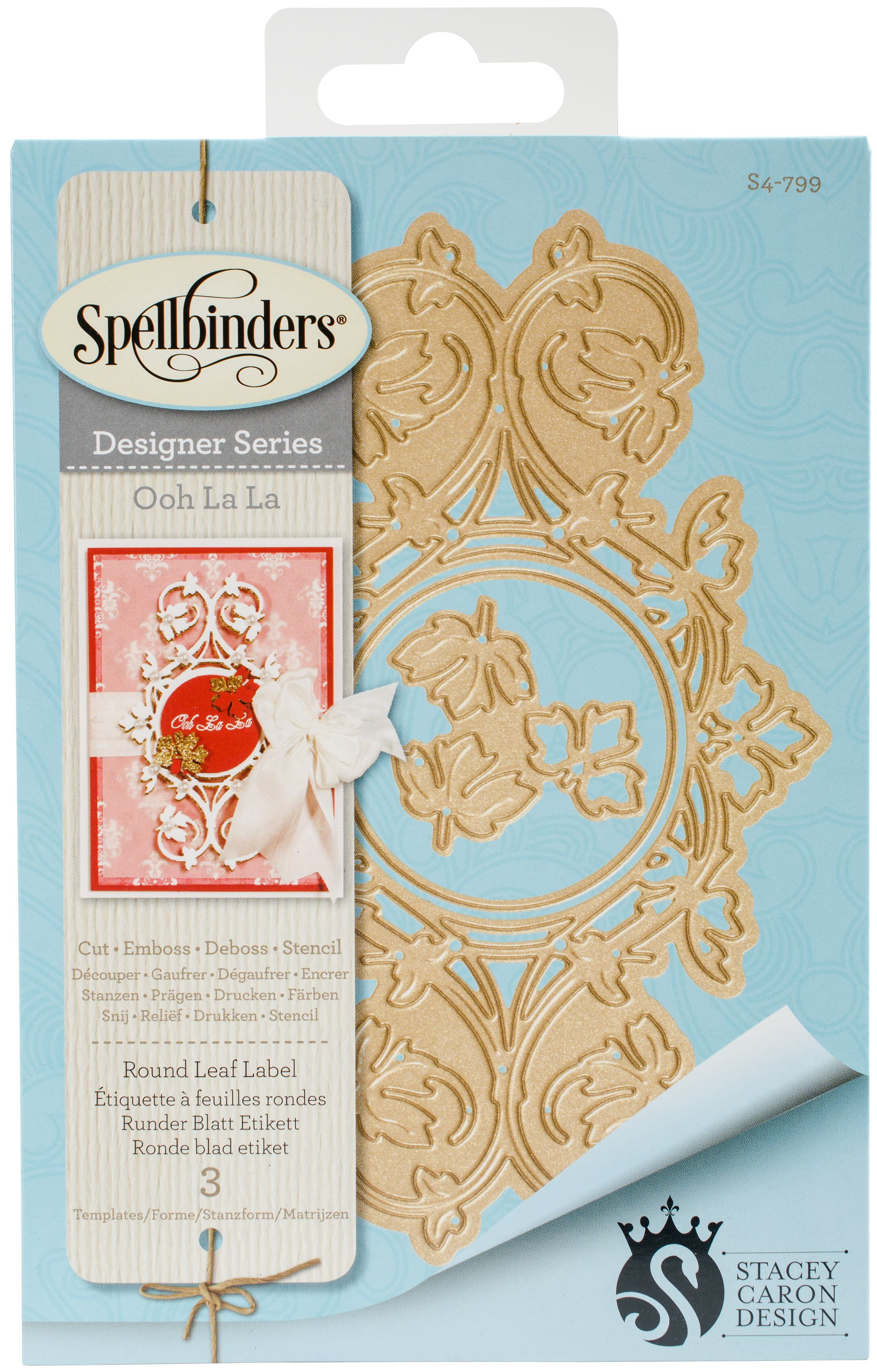 Spellbinder Shapeabilities Ooh La La By Stacey Caron-Round Leaf Label ...