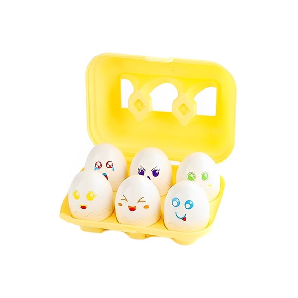 6piece Encouraging Shape Color Recognition Egg Toys Preschoolers Early ...