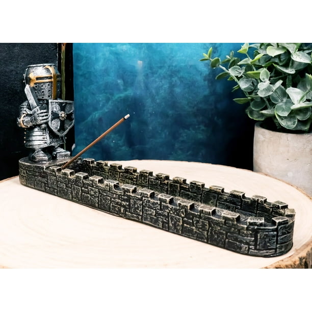 Medieval Knight of The Cross Templar Crusader On Castle Incense Burner ...