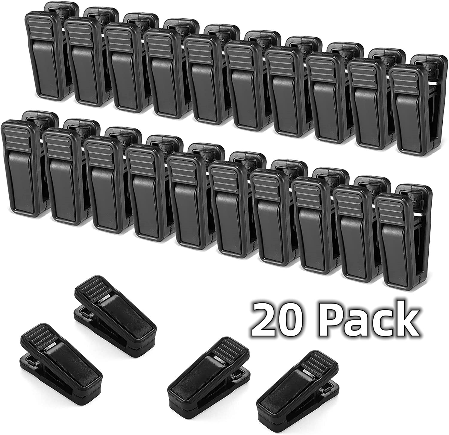 ACSTEP 20 Pack Pants Hangers Clips Strong Pinch Grip Clips for Use with ...