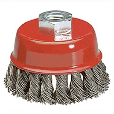 Stem-Mounted Circular Flared End Brushes, Steel, 16,000 rpm, 3" x 0.008 ...