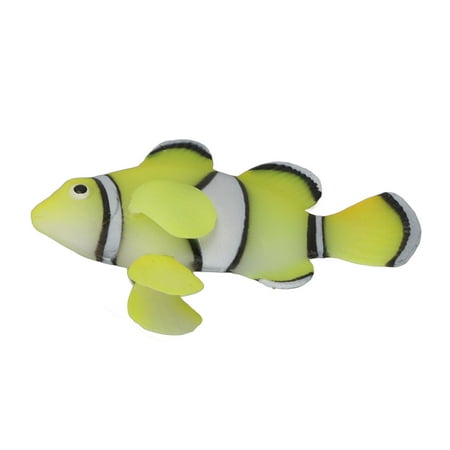 Aquarium Floating Clownfish Decoration, Silicone Fake Moving Clown Fish ...