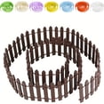 HonestMatter White Picket Fence Decoration 1.97x35.43 Inch, Mini Garden ...