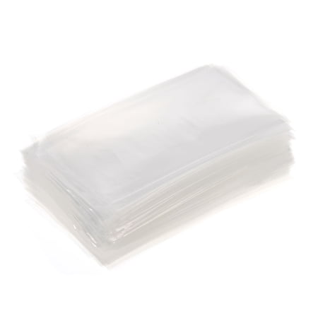 Uxcell Clear Flat Open Poly Bag Non Sticky PE Retail Pouches 2 Mil 3x6 ...