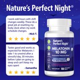 Nature's Perfect Night Sleep Aid, 10mg Melatonin, 180 Dissolve Tablets ...