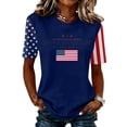 250th Anniversary T-Shirt for Women - Patriotic Flag Print Short Sleeve ...