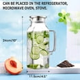 2 Quart (2 Liter 68 oz) Square Glass Pitcher,Water Pitcher with Lid and ...