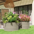 Set of 2 Raised Garden Bed, Metal Planter Box with Safety Edging, Easy ...