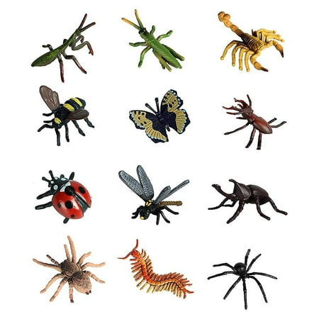 2x Insect Toy Plastic Model Lifelike Assorted Figures Realistic Insects ...