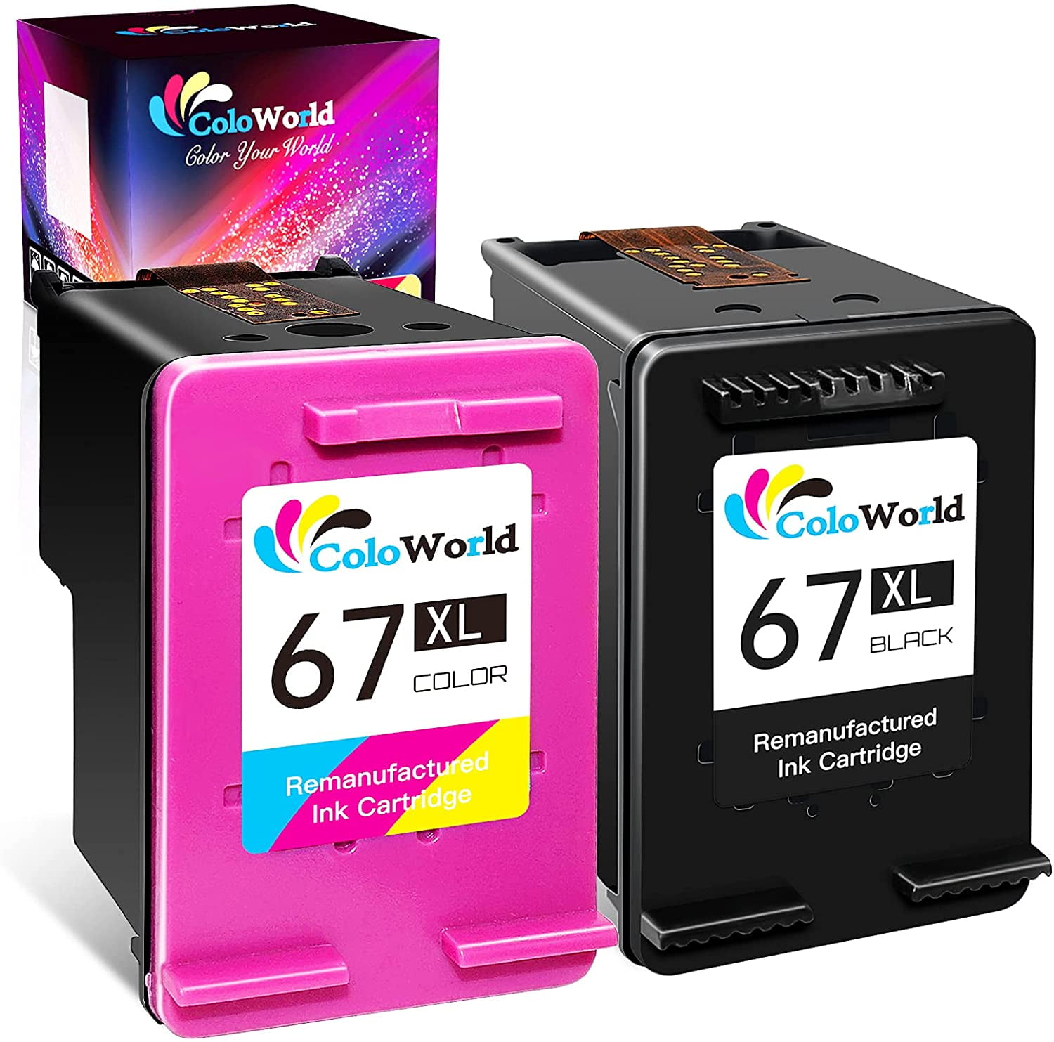 ColoWorld 67XL Ink Cartridge Replacement for HP67 Nepal | Ubuy