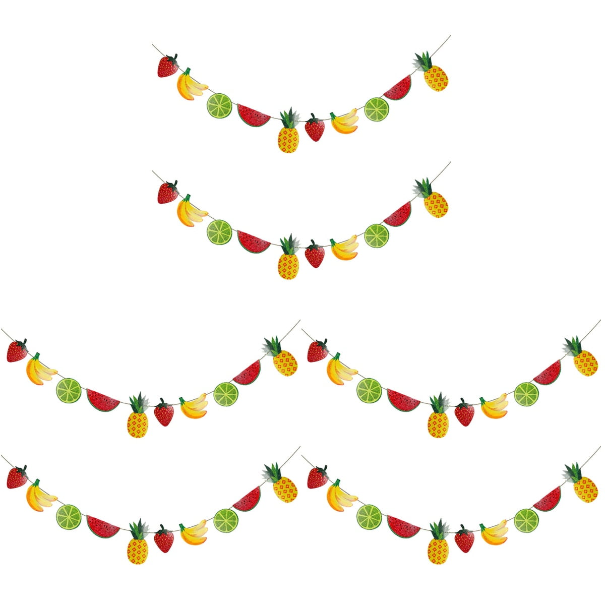 NUOLUX Party Banner Fruits Fruit Decoration Theme Summer Decor Shape ...