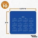 Horizontal Calendar Mouse Pads Set of 10, Bulk Pack - Great Gift for ...