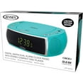 Jensen Cd Tabletop Stereo Clock With Am Fm Radio Dual Alarm Usb Port