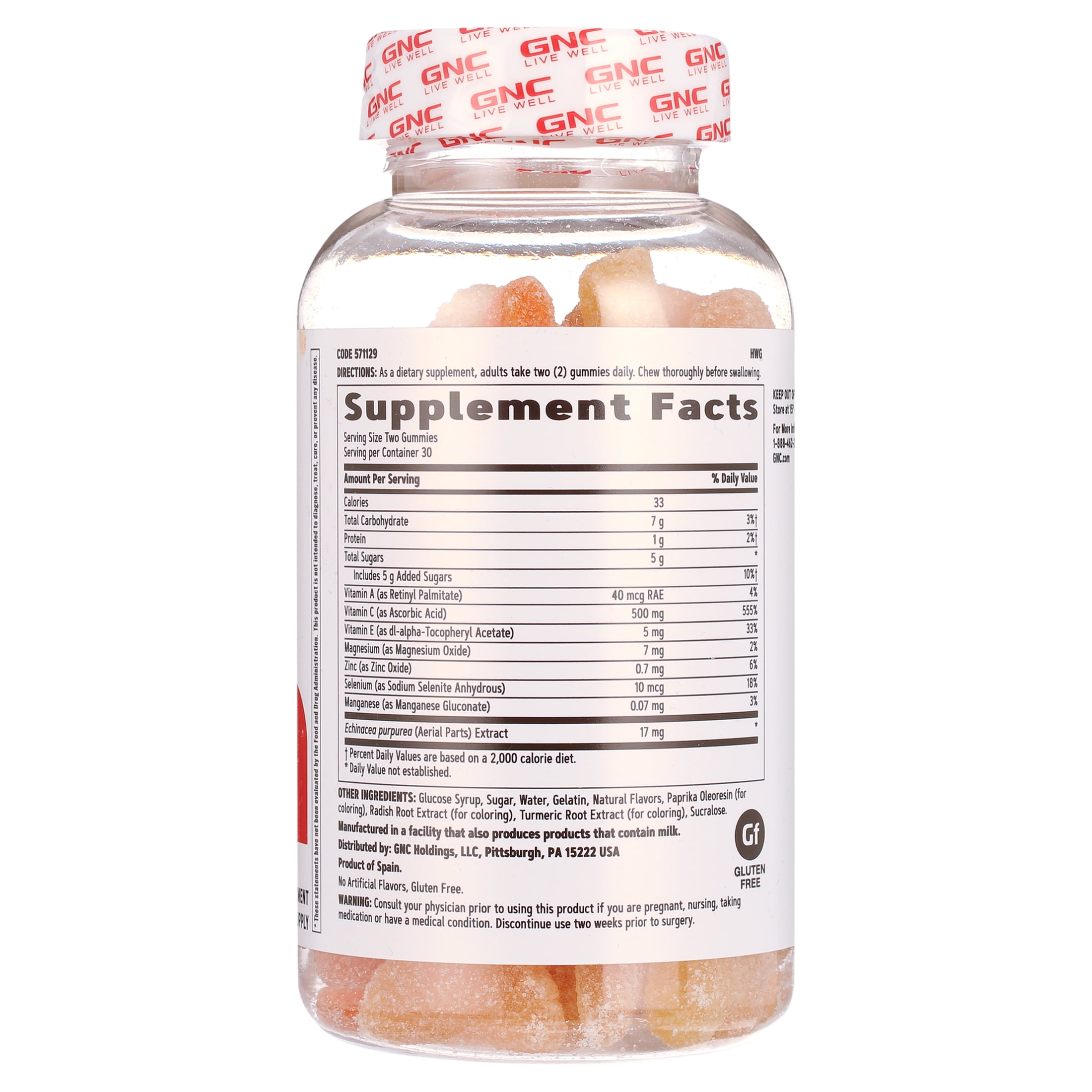 GNC Multivitamin Immune Gummies - 60 Ct - Supports Immune System ...