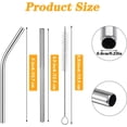 16 Pack Reusable Metal Straws, Short Stainless Steel Straws 8 Straight ...