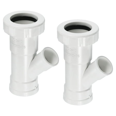 Uxcell PVC Water Pipes 3-Way 40x25mm ID Reducing Y Fitting 2 in 1 ...