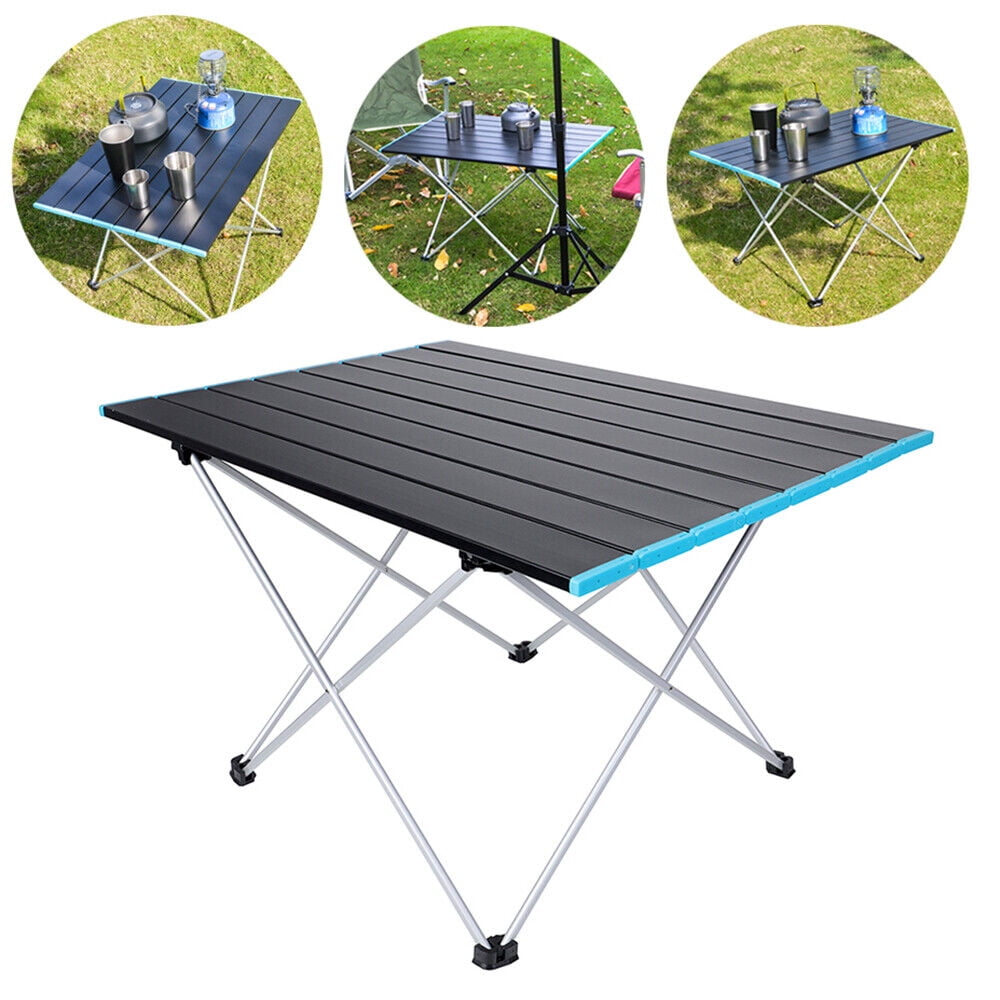 Outdoor Portable Folding Aluminum Table Lightweight - Walmart.com