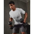 Compression Shirt Men Short Sleeve Dry Fit T-Shirt Athletic Workout ...