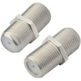 Heldig F-Type RF Coaxial Connectors, RG6 Adapter, Nickel Plated, Female ...