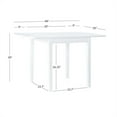 Linon Ervin Wood Square Drop Leaf Table in White - Walmart.com