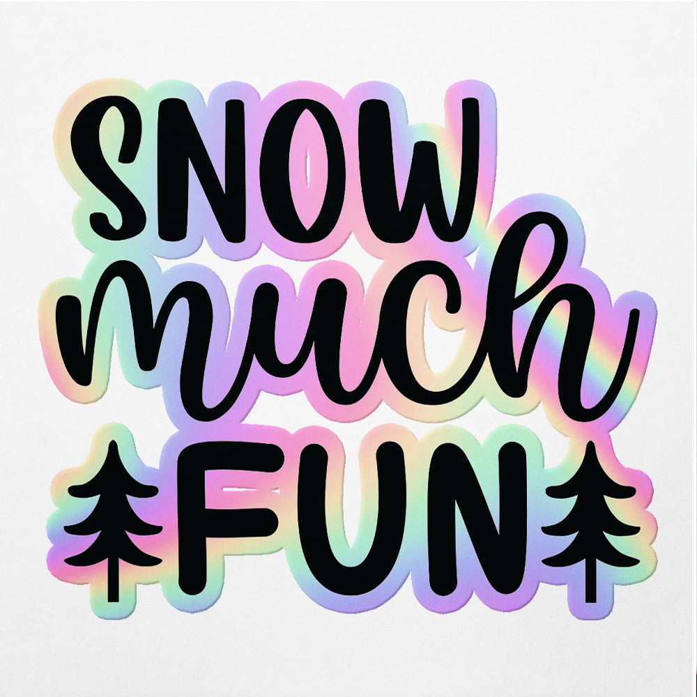 Vinyl Stickers Decals Of Snow Fun Christmas - Apply On Any Smooth ...
