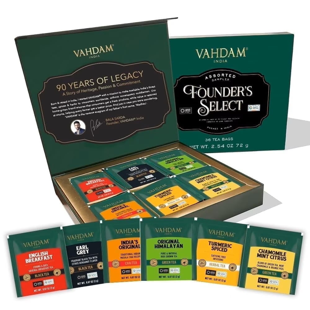 Click here for Vahdam Founders Select Assorted Tea Gift Set  40 T... prices