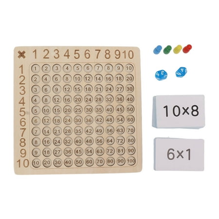 Multiplication Board Game, Wooden Multiplication Table Improve Social ...