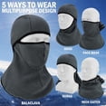 Fleece Balaclava Ski Mask with Nose Wire, 2-Pack Winter Full Mask Hood ...