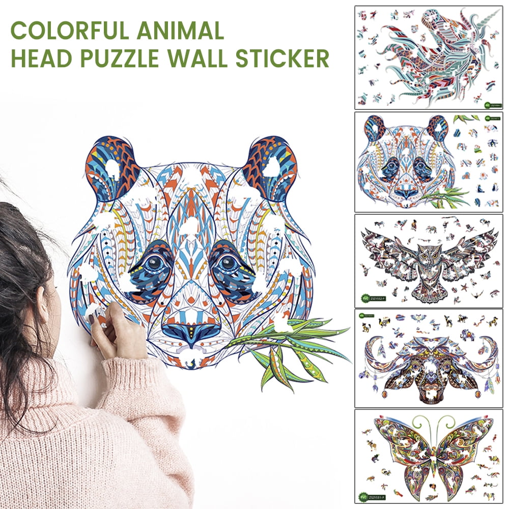 ZTOO Colorful PVC Unique Animal Shape Jigsaw Puzzle Wall Sticker ...