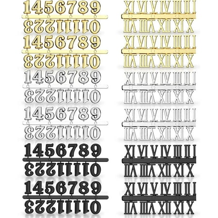 Clock Numerals Kit Including Arabic Number and Roman Number DIY Digital ...