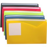 C-Line Write-On Poly File Jackets, Letter Size, Assorted Colors, Pack ...